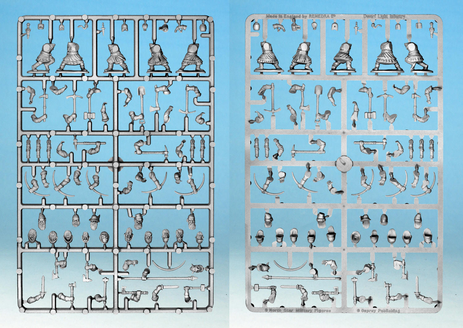 Dwarf Light Infantry individual sprue (limited stock) – McDougall Designs